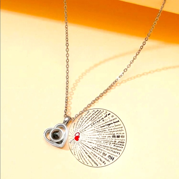 unb | Jewelry | Heart Charmed Projection Necklace Nwt | Poshmark